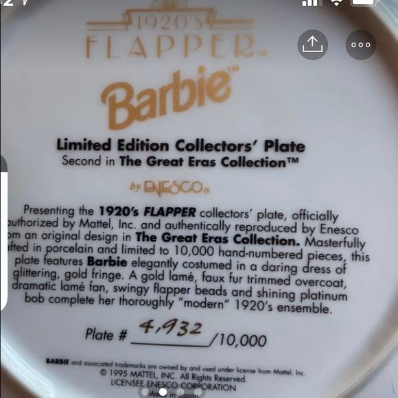 Barbie | Accents | Barbie Flapper Plate | Poshmark